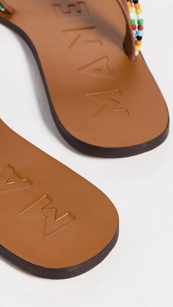 Manebí Leather Beaded Sandals