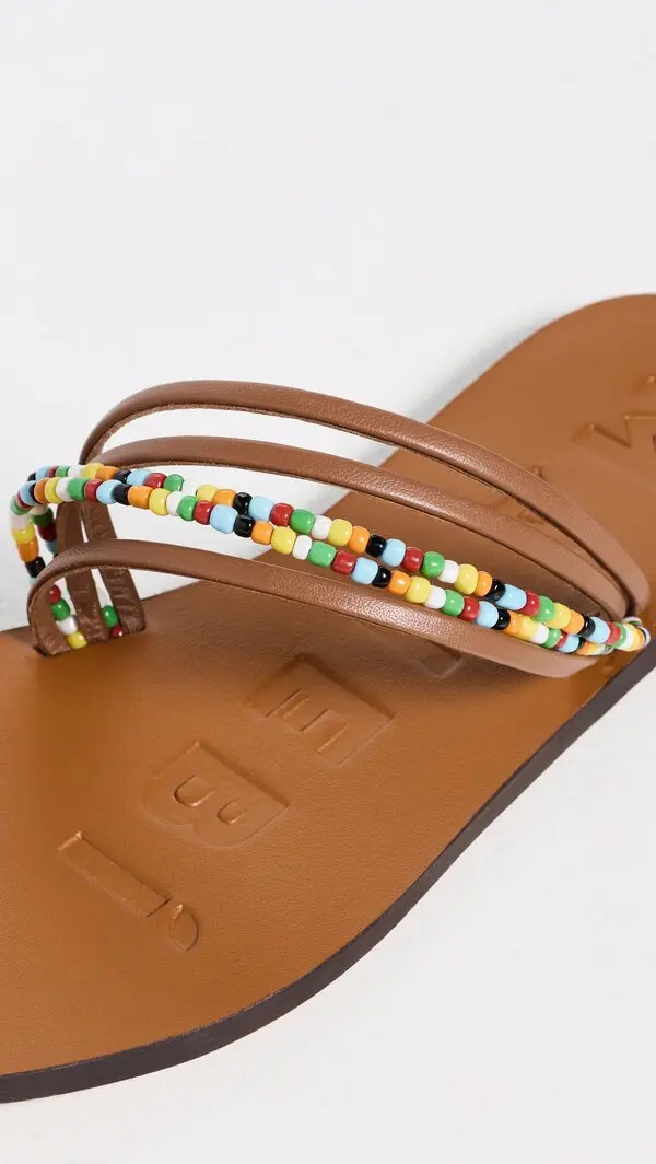 Manebí Leather Beaded Sandals