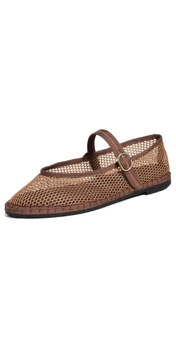 FLABELUS Isabella Mesh Flats - Brown