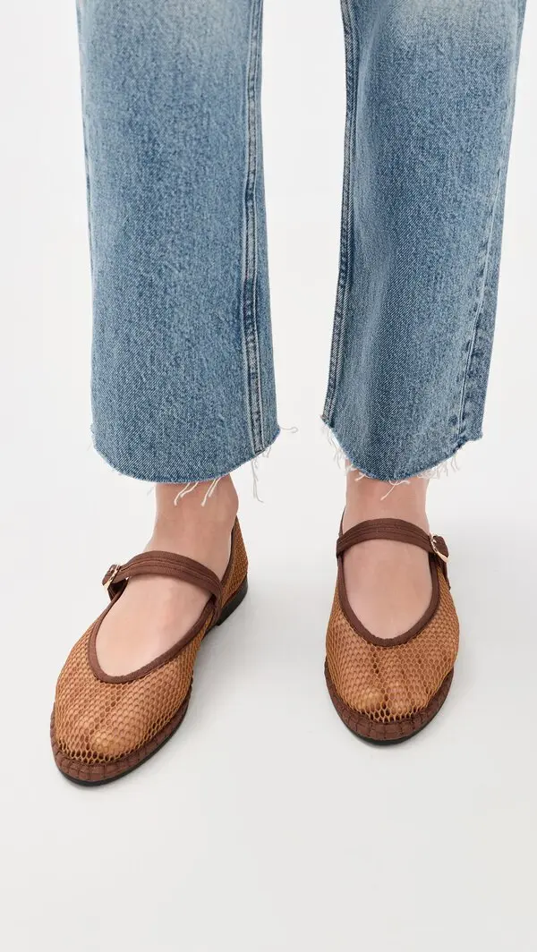 FLABELUS Isabella Mesh Flats - Brown