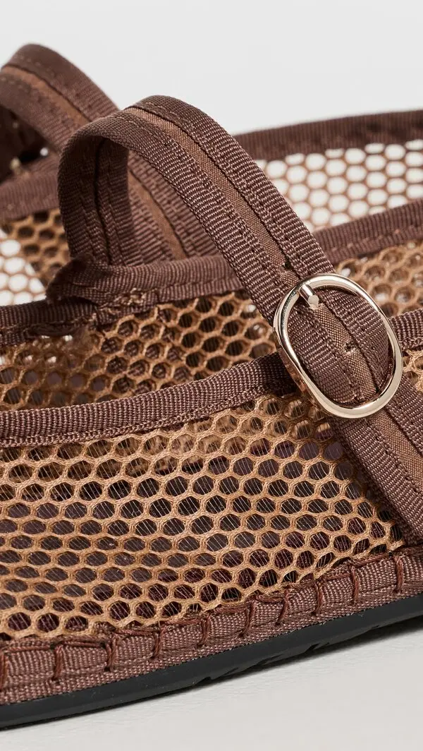 FLABELUS Isabella Mesh Flats - Brown