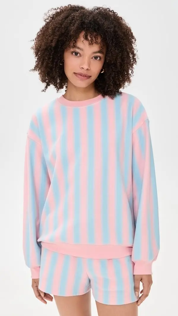 MAUDE CLUB Scout Stripe Sweatshirt