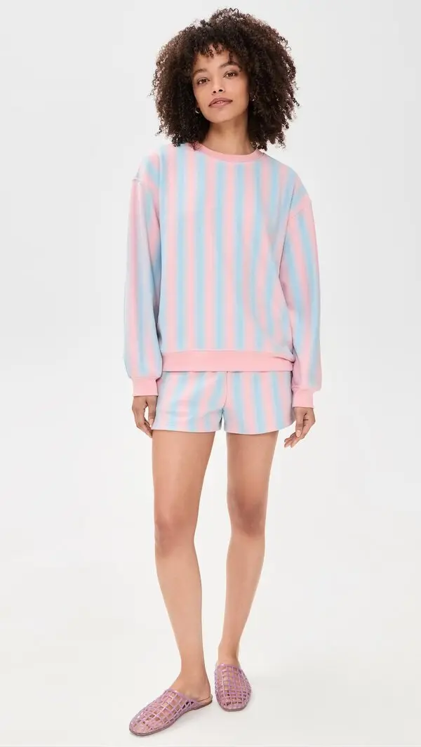 MAUDE CLUB Scout Stripe Sweatshirt