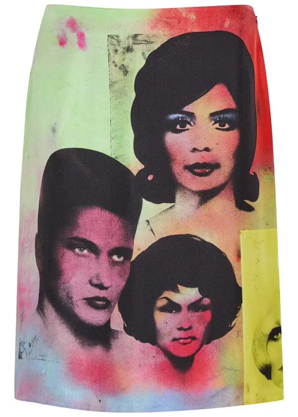 Versace Printed Silk Midi Skirt - Multicoloured