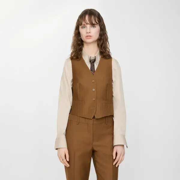 Burberry Wool Mohair Twill Waistcoat