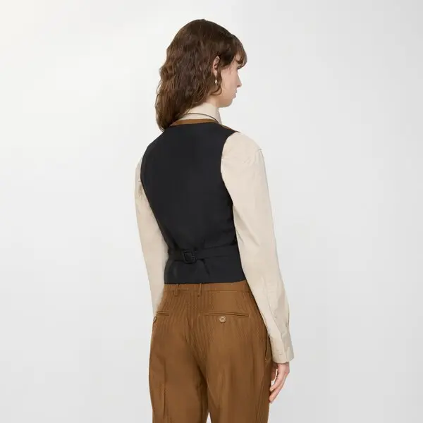 Burberry Wool Mohair Twill Waistcoat