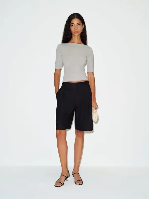 REFORMATION Santino Knit Top - Grey