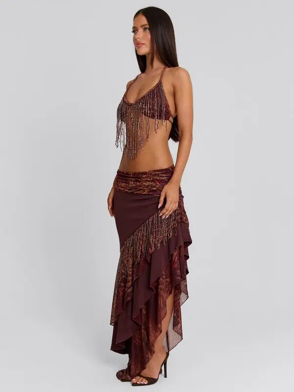 OUTCAST Rosailina Maxi Skirt - Print
