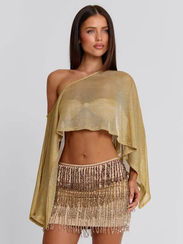 OUTCAST Valina Mini Skirt - Gold