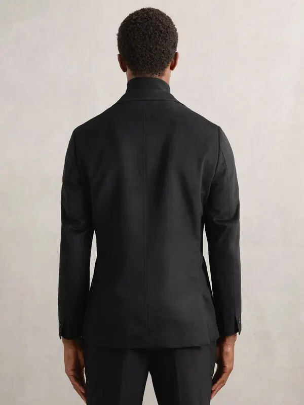 REISS Patch Single-breasted Blazer With Gilet Insert - Black