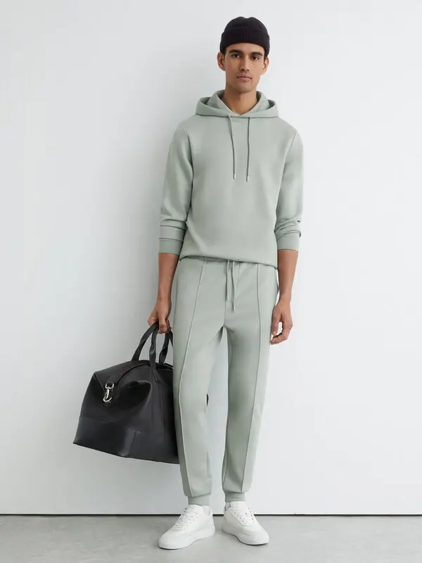 REISS Premier Stretch-jersey Tailored Joggers - Mint Green