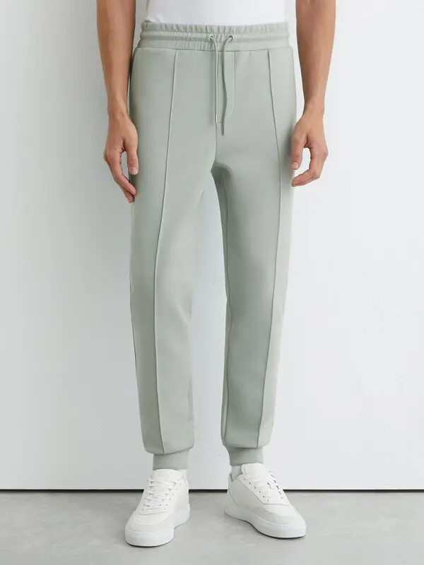 REISS Premier Stretch-jersey Tailored Joggers - Mint Green