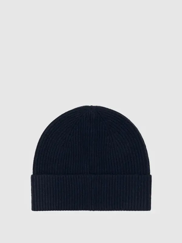REISS Wool Rib-knit Beanie