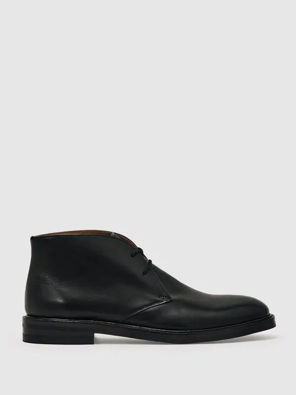 REISS Clarkson Leather Chukka Boots