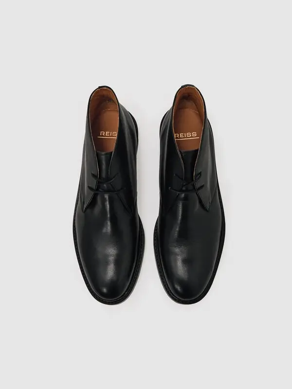 REISS Clarkson Leather Chukka Boots