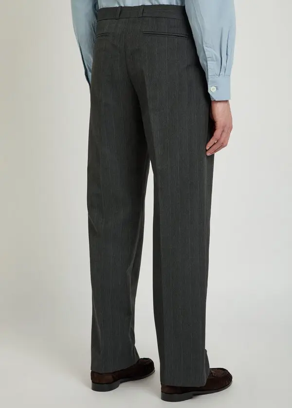 Our Legacy Pinstriped Woven Trousers - Black
