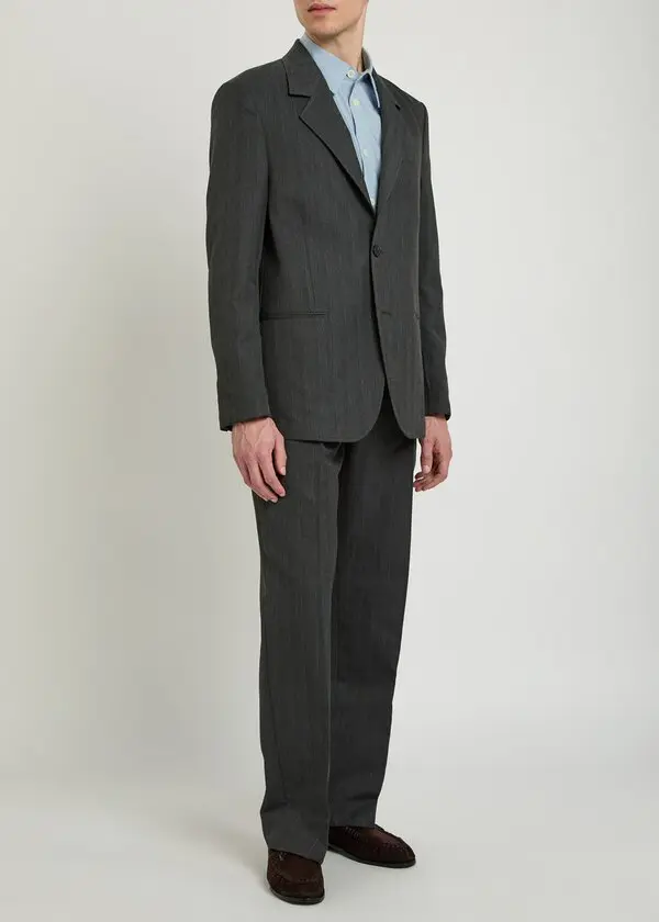 Our Legacy Pinstriped Woven Trousers - Black