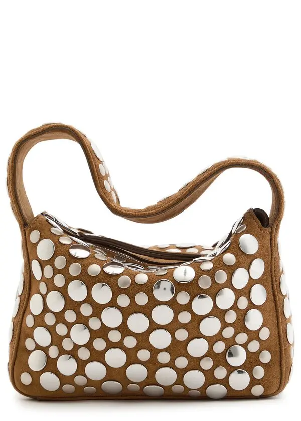 Khaite Elena Small Stud-embellished Top Handle Bag - Brown