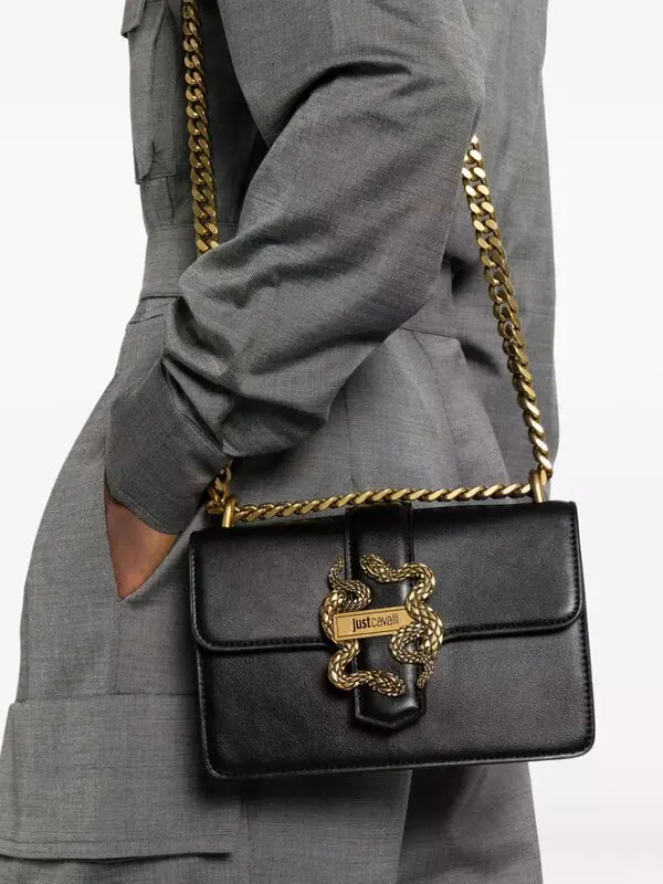 Just Cavalli Snake-detail Shoulder Bag