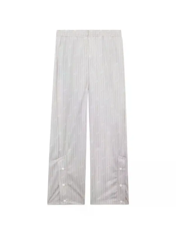 Gcds Pinstripe Logo-motif Track Pants - Neutrals