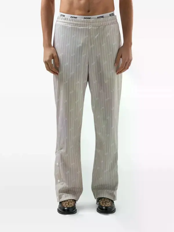 Gcds Pinstripe Logo-motif Track Pants