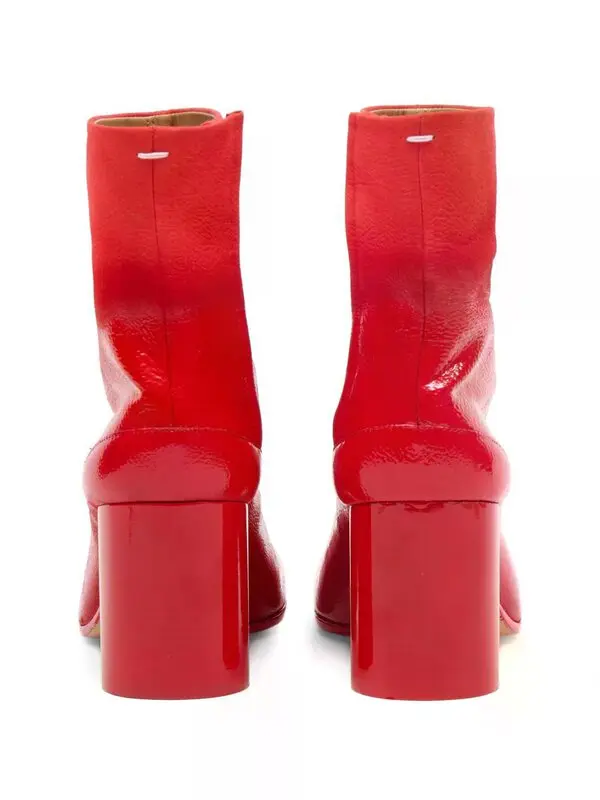 MAISON MARGIELA Tabi Leather Ankle Boots - Red