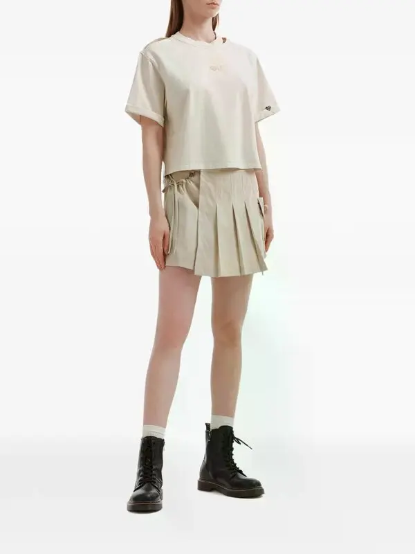 Izzue Cropped Cutout T-shirt - Neutrals