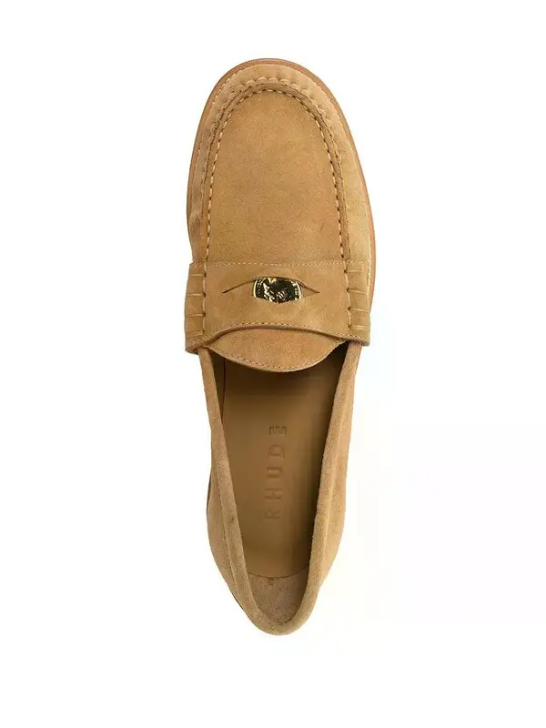 Rhude Suede Penny Loafers