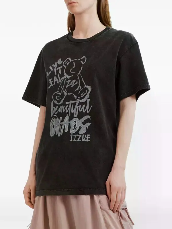 Izzue Graphic-print T-shirt - Black