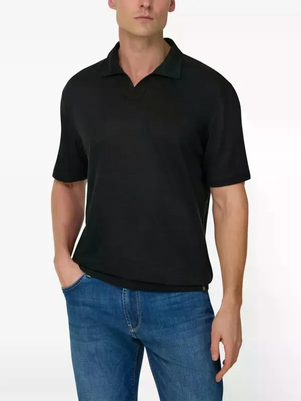 Boggi Milano Open-collar Polo Shirt