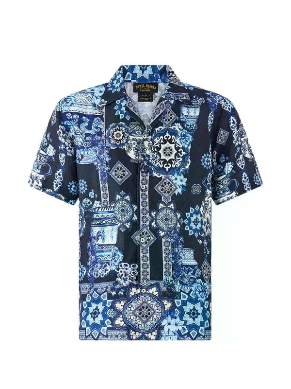 Camilla Cabana Short-sleeve Printed Shirt - Blue
