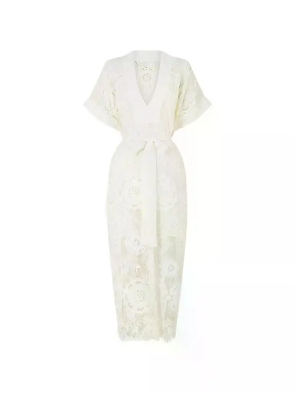Camilla Lace Kaftan - Neutrals
