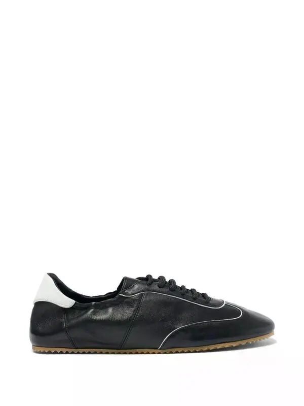 SCAROSSO Riley Leather Sneakers - Black