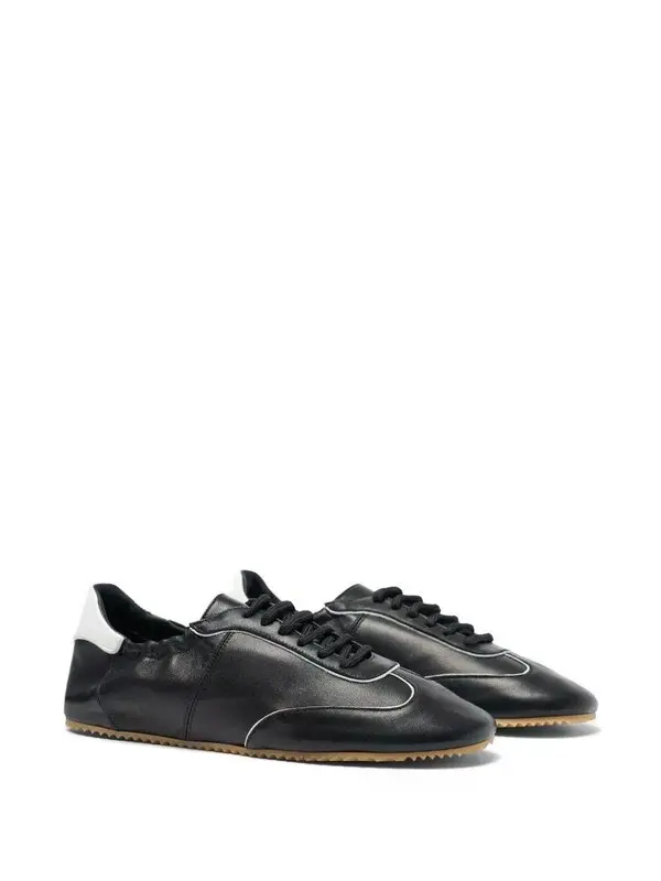 SCAROSSO Riley Leather Sneakers - Black