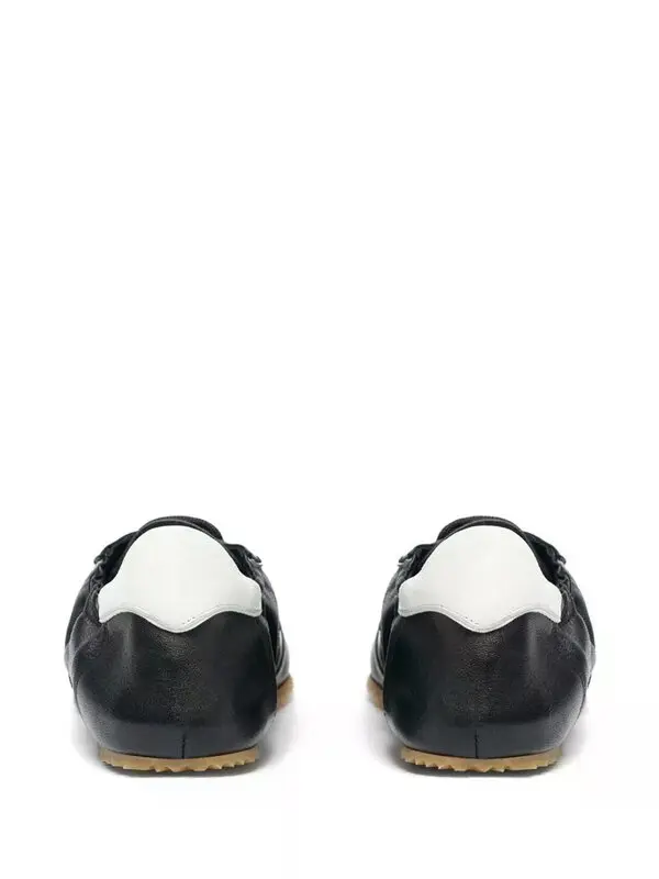 SCAROSSO Riley Leather Sneakers - Black
