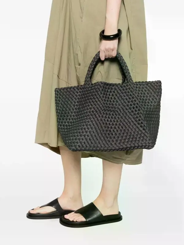 MARREA Medium Slate Whisper Woven Handle Tote Bag