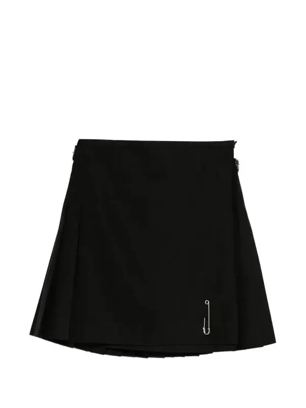 Le Kilt Safety-pin Pleated Mini Skirt