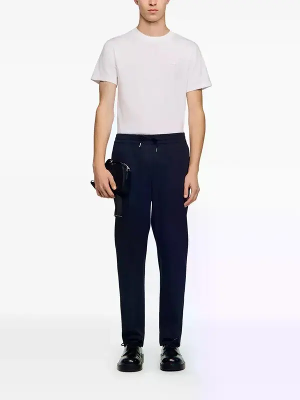 Sandro Elasticated Straight-leg Trousers - Blue