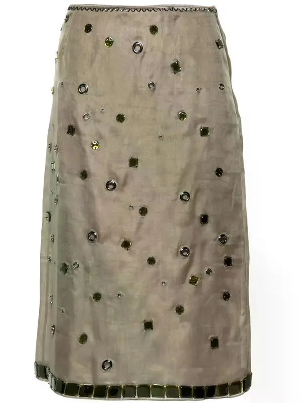 Prada Silk Midi Skirt
