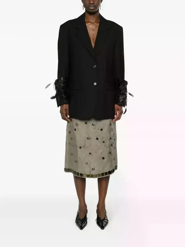Prada Silk Midi Skirt