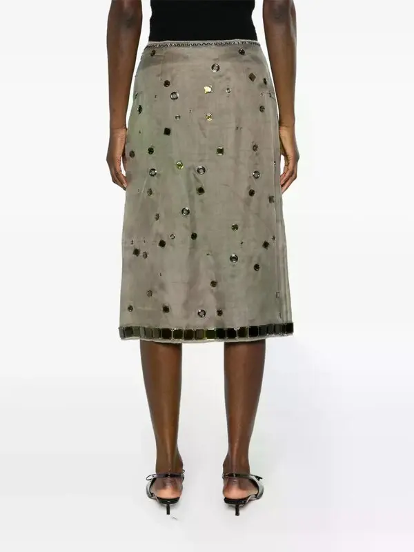 Prada Silk Midi Skirt
