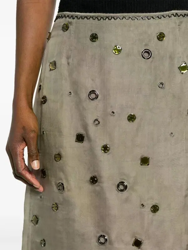 Prada Silk Midi Skirt