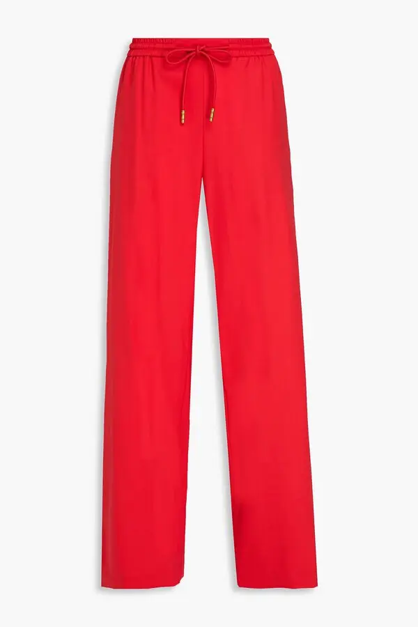 Zimmermann Wool-blend Twill Wide-leg Pants - Red