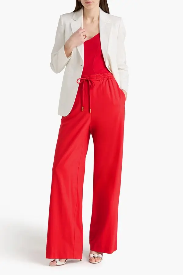 Zimmermann Wool-blend Twill Wide-leg Pants - Red
