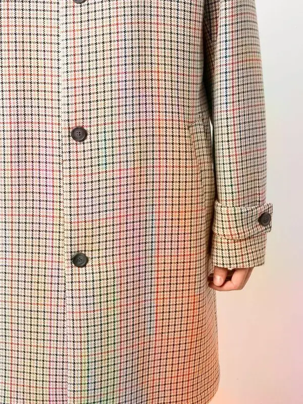BOSS X Russell Athletic Single-breasted Houndstooth Coat