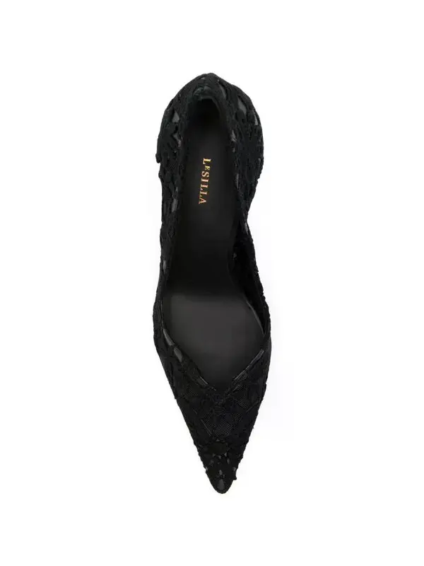 LE SILLA Lace Pointed Heeled Pumps
