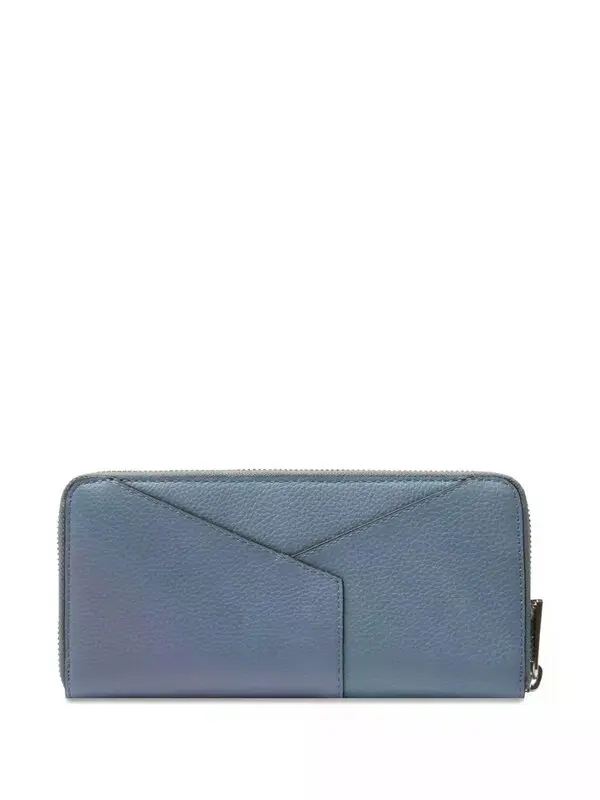 LANCEL Long Envelope Zip Around Wallet - Blue