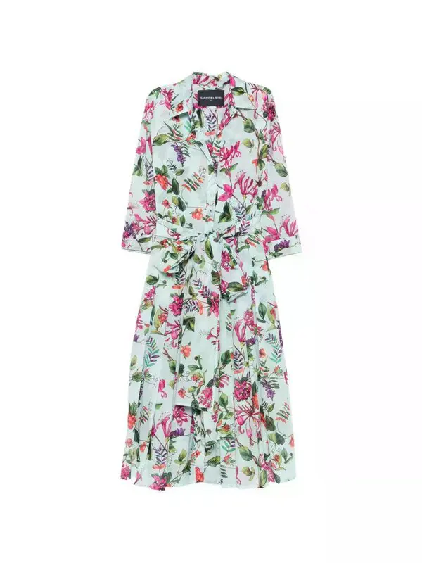 Samantha Sung Floral Print Maxi Dress - Blue