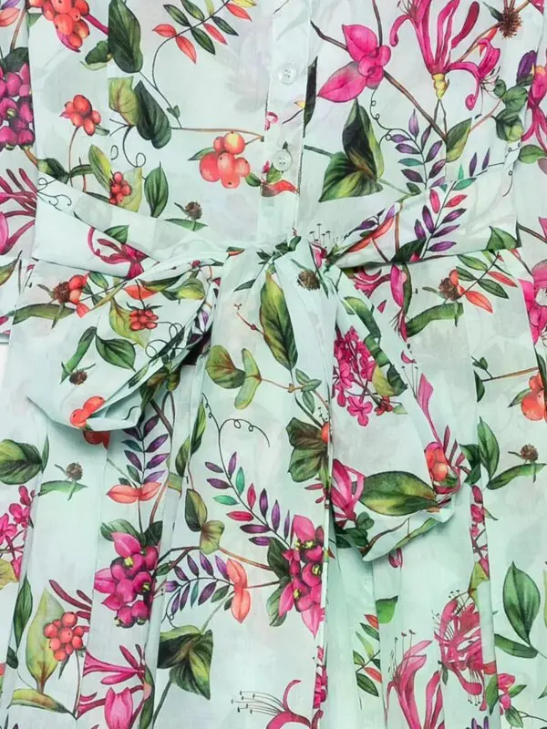 Samantha Sung Floral Print Maxi Dress - Blue