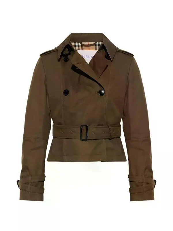 Burberry Buttoned Belted Jacket